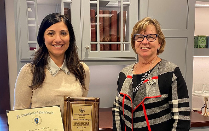 Andrea Amaral Rodrigues Receives Distinguished Community Service Award | BankFive